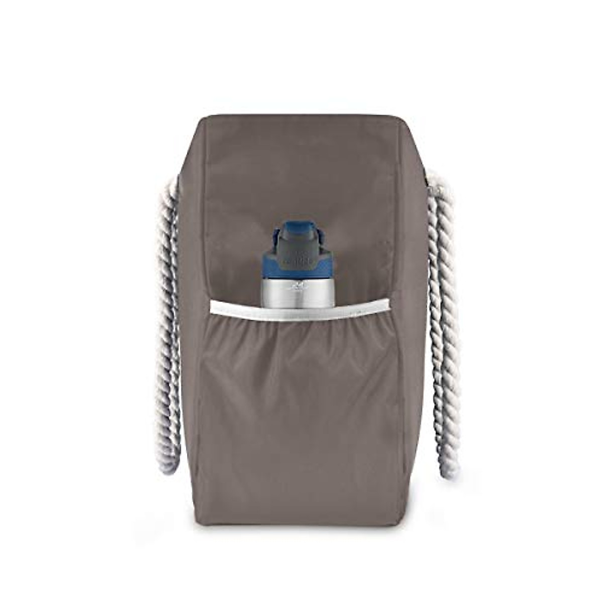 ALAZA Large Travel Beach Tote, Cute Pug Dog with Quote Polyester Handbag Gym Shoulder Bags with Cotton Rope