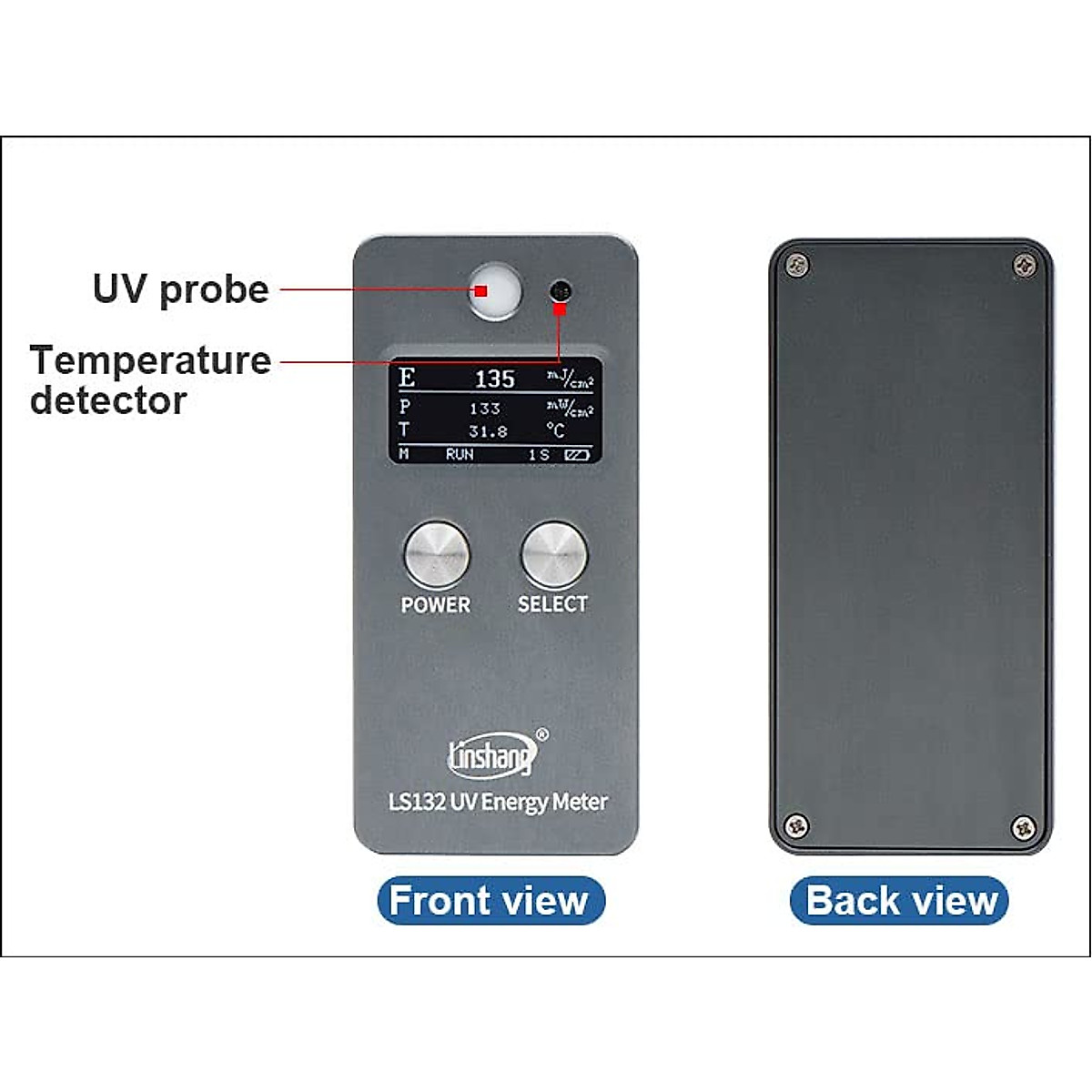 LS132 UV Energy Meter UV Intensity Tester Ultraviolet Energy Meter Spectral Response Range 315nm-400nm