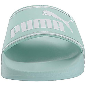 PUMA Leadcat Slide Sandal, Mist Green White Silver, 7 M US
