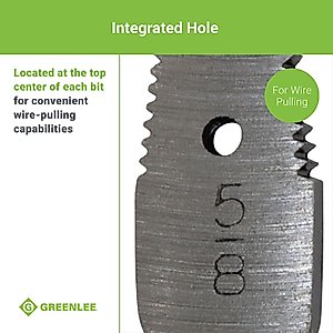 Greenlee 34AR-6 7-Piece Self-Feeding Spade Bit Set with 3/8" to 1" Spade Drill Bits, 1/4" Quick Change Adaptor, and Carrying Case, Spade Drill Bit Set for Wood