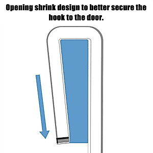 Shower Hook, Acrylic Shower Towel Hook Over Door Hooks for Bathroom Shower Door Hook for Frameless Glass Shower Door No Drilling Required Shower Accessories for Hanging Bath Towels,Clothes