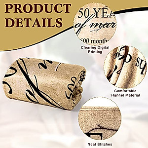 Wedding Anniversary Blanket Gifts Anniversary Marriage Throws Blanket Gifts Golden Marriage Anniversary Blanket Gifts for Wife Husband Mom Dad Couple Parents Grandpa Grandma (50th)