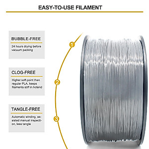 RepRapper Gray MPLA (Modified PLA) Extra Strong PLA Plus Filament for 3D Printer 1.75mm (± 0.03mm) 6.6lbs (3kg)