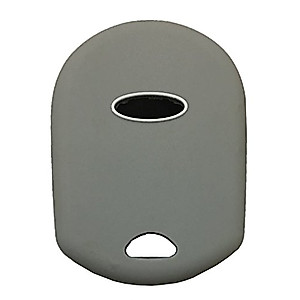 KAWIHEN Silicone Key Fob Cover Compatible with Ford Lincoln Mercury 4 buttons OUCD6000022 164-R8046 164-R7040 CWTWB1U722 (Gray)