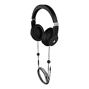 DefenderShield EMF-Free Over-Ear Adult Headphones - Universal Air Tube Wired Crystal Clear Stereo Headset with Microphone & Volume Control - Compatible with iPhone, Galaxy, iPad & Other Audio Devices