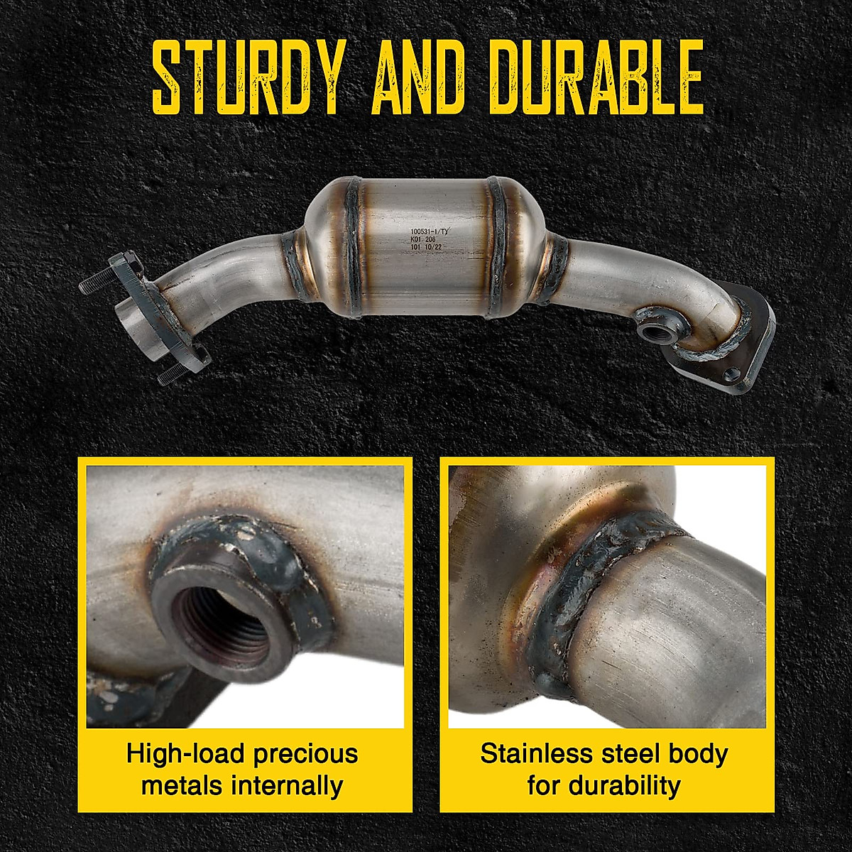 Prolenz Left/Right Side Catalytic Converter Fits for CTS 2.8L&3.6L 2005-2007,Catalytic Converters 16544, 16546