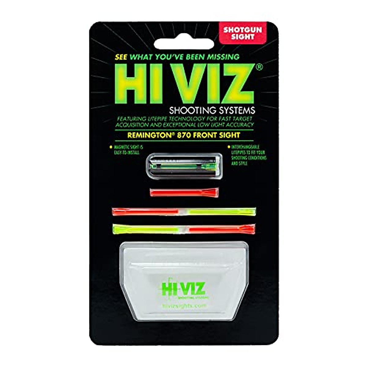 HIVIZ Remington ETA Fiber Optic Sight, Green and Red