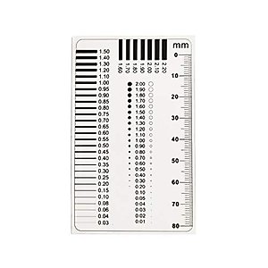 High Precision 1 Micron SEC Size Estimation Chart Transparency Defect Diameter Area Measure 1/5/10 Pieces Pack (1, 3)