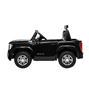 DAKOTT GMC Sierra Denali HD Two Seater 12 Volt Ride-On Truck w/ 2.4G Remote Control, LED Lights, Horn, Music, MP3/USB, Storage Box, Spring Suspension, Electric Vehicle for Kids .