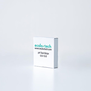 EcoloxTech - Instant Check pH Paper, Wide Range pH Test Strips [0.0-13.0] for EcoOne Systems Water Testing Kit, Water Quality Tester, pH Tester for Water 125 Strips for Home, Restaurant, and Lab Use