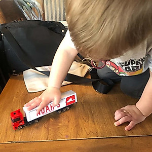 Personalized Toy Truck, Custom Model Toy Truck Carrier Truck Car Construction Vehicles Toys for Kids Boys Girls Toddlers Birthday with Your Child's Name