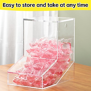 QCBF Acrylic Candy Dispenser, Grocery Store Storage Bin, Candy Dispenser, Laundry Compartment Container, Suitable for Bathroom, Laundry Room, toy Room, Wall Mounted Storage Placer
