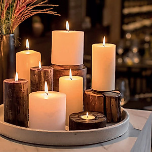 SPAAS Rustic Black Pillar Candles - 2.8" X 5" Unscented Black Candles - 4 Pack Rustic Halloween Candles for Black Home Decor, Halloween Decor, Wedding, Spa, Holidays, Restaurants