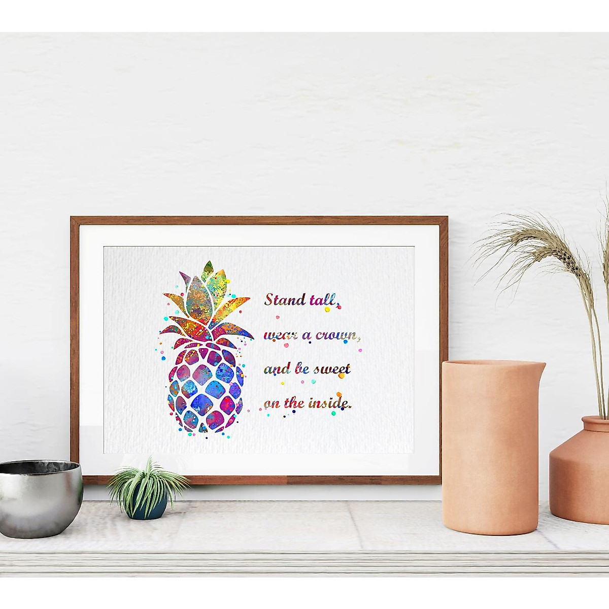 Dignovel Studios 8X10 Unframed Pineapple Mother Daughter Quotes Wear Crown Stand Tall Watercolor Art Print Inspirational Wall Art Housewarming Office Home Decor DN553