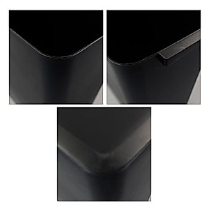 Nicesh 3-Pack Black 4.5 Gallon Trash Can Wastebasket, Garbage Container Bin