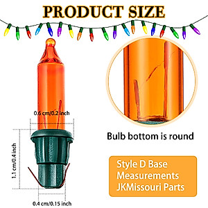 Mudder 100 Pieces 2.5V Replacement Christmas Tree Light Bulbs 50/100/150/200 Count Mini Incandescent Wire String Lights Replacement Bulbs for Xmas Tree Decoration(Black Base with Orange Bulb)