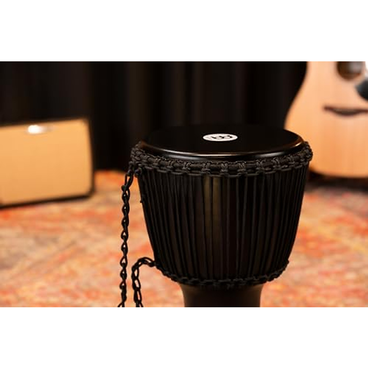 Meinl Percussion Series Travel Djembe Hand Drum Circle Instrument, Synthetic Shell and Goat Skin Head — NOT Made in China — African Mali Weave Rope Tuning, 2-Year Warranty (PADJ4-L-G)