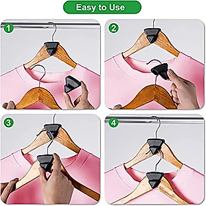 AZUIQiMeng 18Pcs Space Saving Hanger Hooks,Clothes Hanger Connector Hooks,AS SEEN ON TV,Create Up to 5X Closet Space.