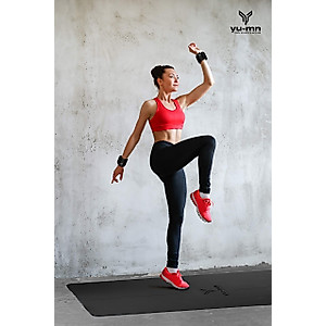 YU-MN Pro Non-slip Yoga Mat - Eco Friendly Fitness Exercise Mat - With Carrying Strap - Pro Yoga Mats for Women - For Indoor & Outdoor - For Pilates and Floor Exercises - Skid & Tear Free