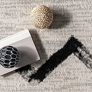 nuLOOM Zelda Zig-Zag Modern Area Rug, 4' x 6', Grey