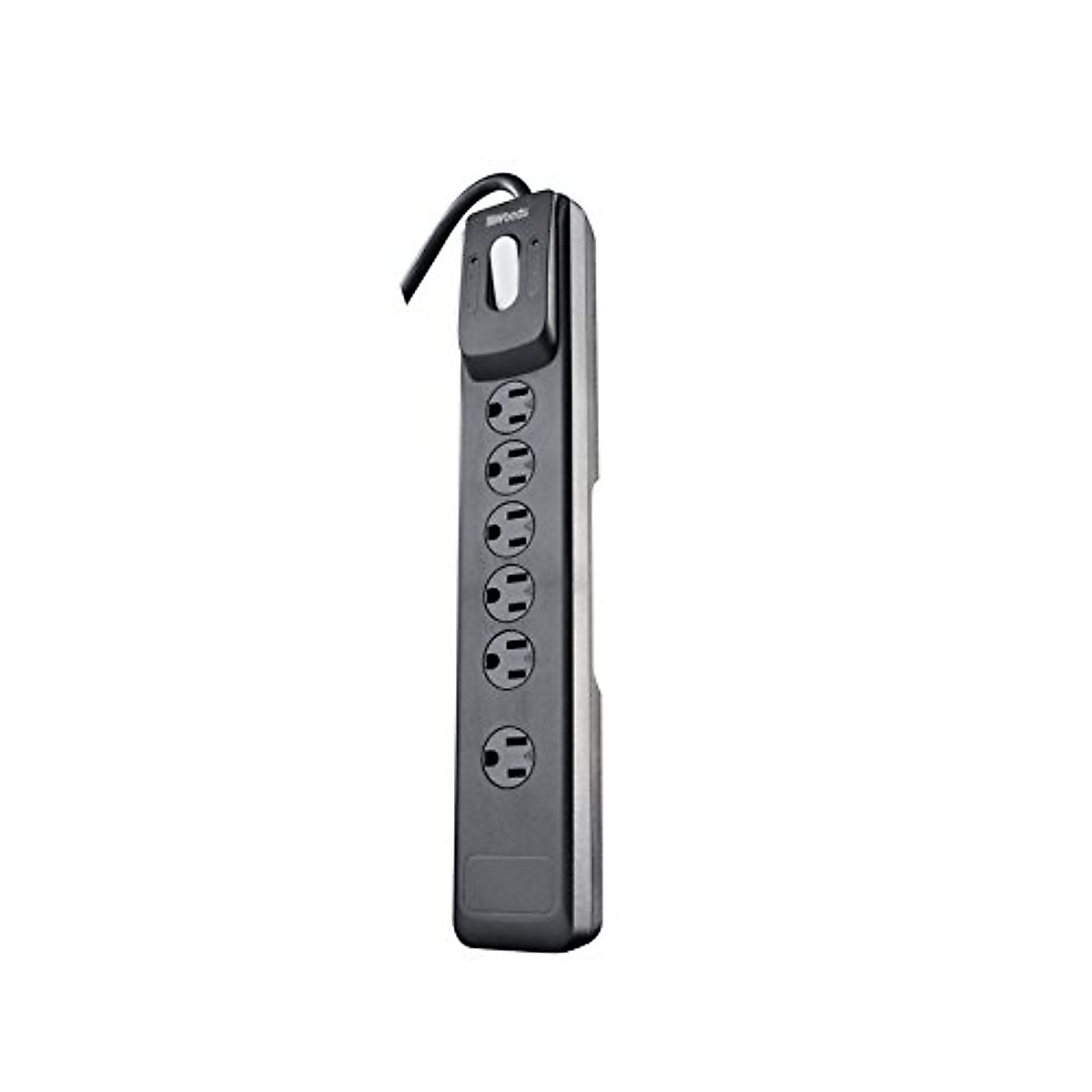 Woods 41494 Surge Protector With Safety Overload Feature 6 Outlets And 4 Ft Cord For 1440J Of Protection, 4 Foot, Black