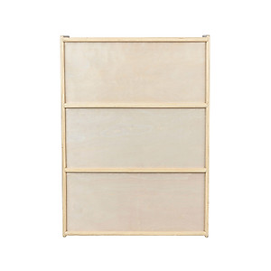 RRI Goods Child Three-Shelf Bookcase, Sturdy Birch Plywood Shelves for Daycare Storage of Books, Toys, Supplies, Smooth Natural Wood (34")