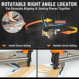 KAMSIN V1015 Pneumatic Picture Frame V Nailer, Fits 5/16'' to 19/32'' (7-15 MM) V Nails, 30 Gauge Air-Powered Frame Joiner for Picture Framing
