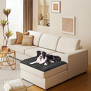 Allisandro Waterproof Dog Blanket,Thick and Non Slip Dog Bed Sofa Cover Pet Mat for Couch Sofa Bed Furniture & Small, Medium, Large Dogs, Grey, 30 x 20 Inches
