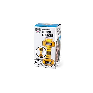 BigMouth Inc. The Dumbbell Beer Glass, Novelty Beer Drinking Glass, 24 Oz