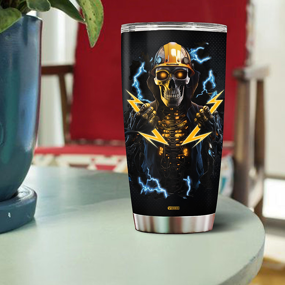 WONWIX Tumbler Gifts for Electrician Men Women 20oz Stainless Steel Insulated Travel Mug Coffee Cup Thermos Electricians Gift for Dad Mom Husband Wife Christmas Birthday Valentine Mothers Fathers Day