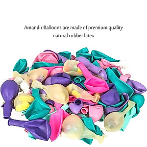 Amandir 138pcs Unicorn Balloons Arch Garland Kit, Unicorn Birthday Party Decorations for Girls Confetti Light Purple Aqua Blue Pink Balloons Set Wedding Baby Shower Party Supplies