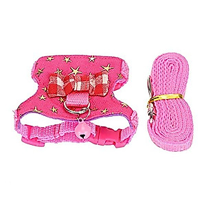 with Soft Texture Outdoor Chest Strap Ferret Leash Pet Harness Ferret Pet Supplies(S Number)