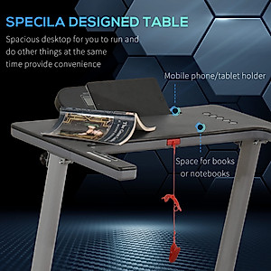 Soozier Foldable Electric Motorized Treadmill Running Machine with 12 Pre-Set Programs 7.5 MPH Max Speed LCD Display for Home Use - Black