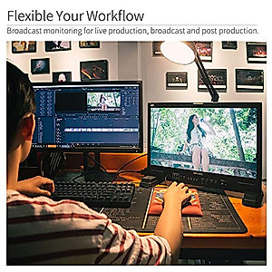 SEETEC LUT215 21.5 Inch Built in De Log 3D LUT Broadcast Studio Monitor 3G-SDI 4K HDMI Full HD 1920x1080 for Post and Live Production Broadcast