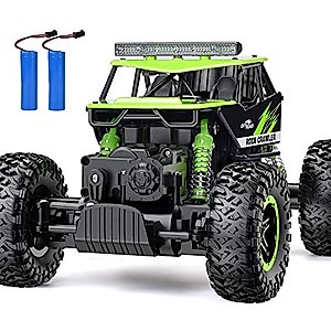 NQD Rc Car, Remote Control Monster Truck, 2.4Ghz 4wd Off Road Rock Crawler Vehicle, 1:16 All Terrain Rechargeable Electric Toy for Boys & Girls