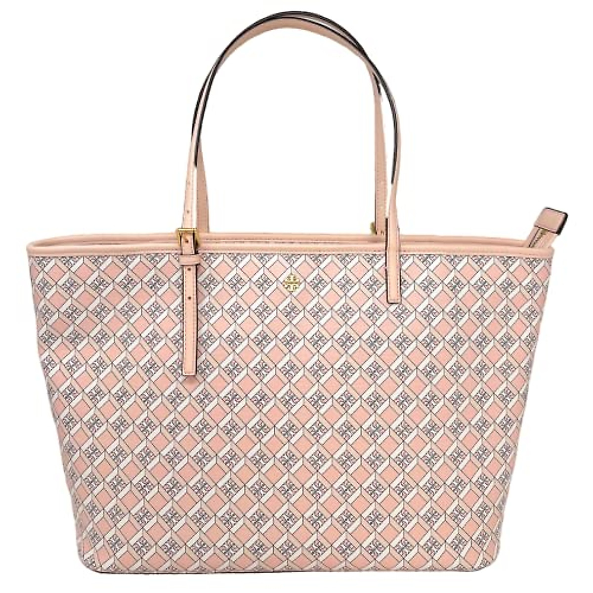 Tory Burch Geo Logo Top Zip Tote