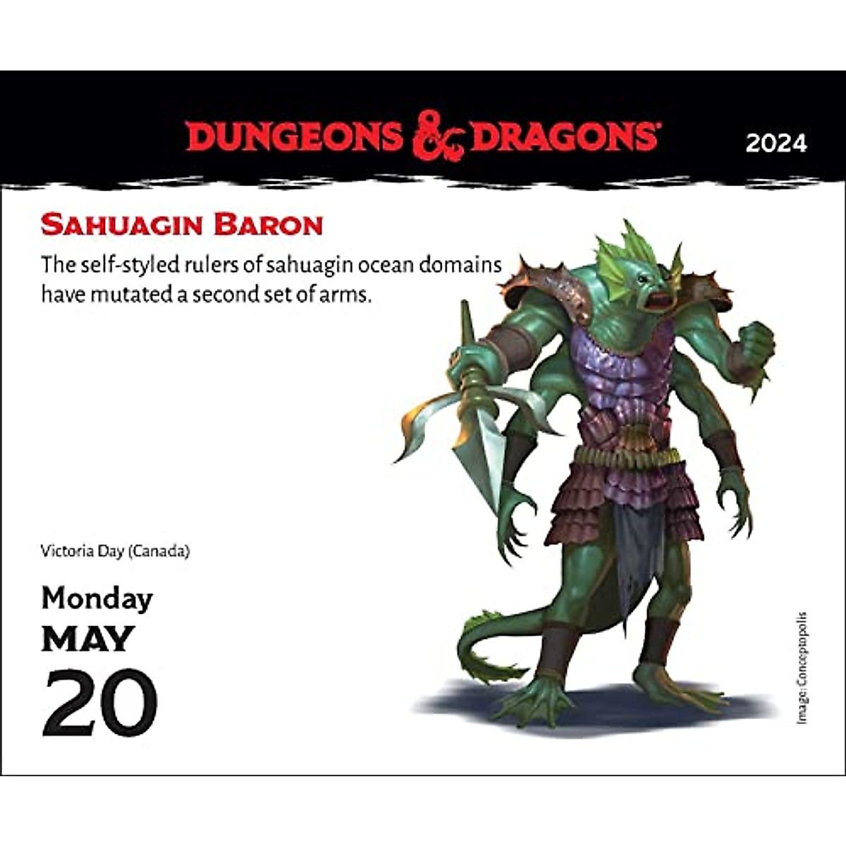 Dungeons & Dragons 2024 Day-to-Day Calendar: Creatures, Beasts, and Monsters