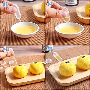 250PCS 4ml Cupcakes Pipettes, Food Grade Plastic Disposable Pipettes, Suitable for Chocolate or Strawberries Cupcakes, Ice Cream, Waffles, Chocolate Dessert