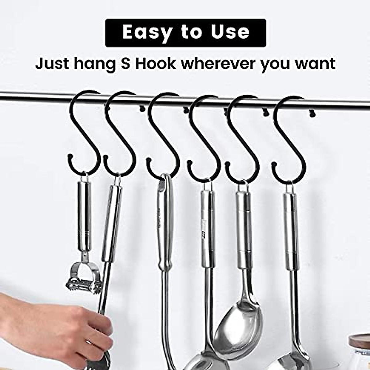 ACMETOP S Hooks 12 Pack Aluminum S Shaped Hooks Heavy Duty