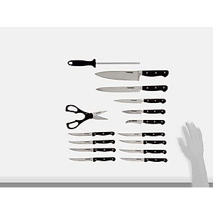 Cuisinart C77TR-16P Triple Rivet Collection 16-Piece Cutlery Block Set, Stainless Steel