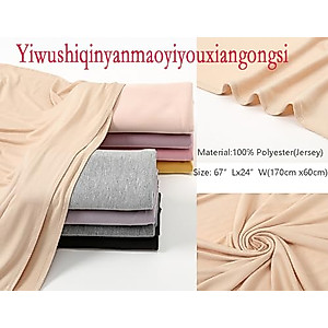 ENSTILER 2PCS Solid Color Jersey Hijab Lightweight Soft Muslim Head Scarf Long Scarf Wrap Scarves for Women (Black, Deep khaki)