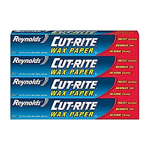 4-pk Reynolds Cut-Rite Wax Paper, 75 Square Feet (23m x 302mm)