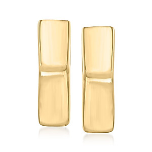 Canaria 10kt Yellow Gold Geometric Huggie Hoop Earrings