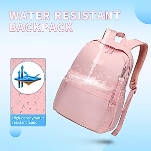 Caran·Y Kids Backpack Girls and Boys Classic School Backpack Light Weight Two Size Multi-pocket Pink