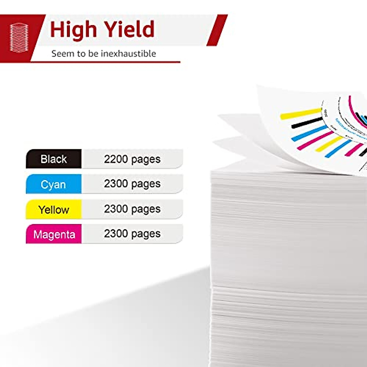 046 046H MF733Cdw Toner Cartridge Replacement for Canon 046 046H CRG-046H for Color Imageclass MF733Cdw MF731Cdw MF735Cdw LBP654Cdw MF731 Printer Ink (Black Cyan Magenta Yellow, 4-Pack)