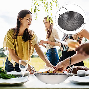 Hemoton Ramen Cooker 1pc Small Hot Pot Travel Steel Wok Anti-Scratch Stainless Steel Non Stick Frying Pans