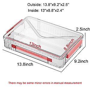 Marte Vanci Plastic Storage Bin with Lid Portable Project Case with Handle Clear Storage Box Transparent File Document Protector Stackable Container for A4 Letter Paper Photo Crafts Scrapbook