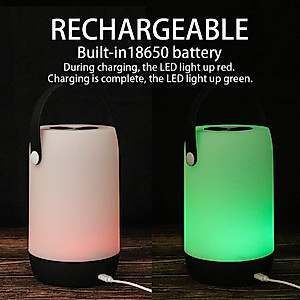 Eldnacele Table Lamp-Touch Sensor Lamp for Kids Bedroom, Portable USB Rechargeable Dimmable Baby Night Light with White Light, LED Night Lights, 2 Pack