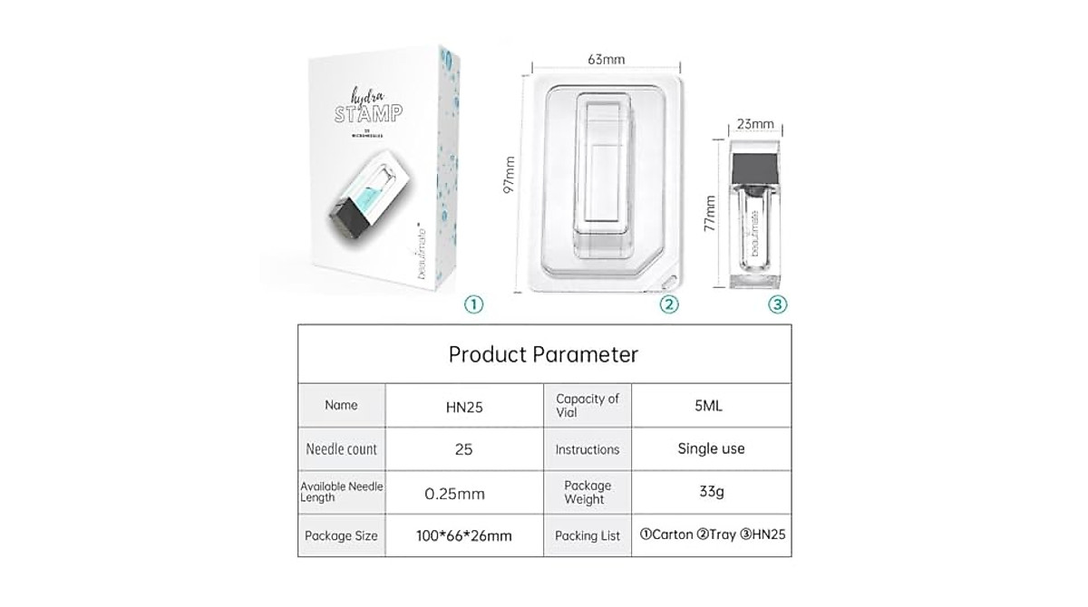 Beautimate Microneedling Hydra Stamp - Professional Home Skincare Tool