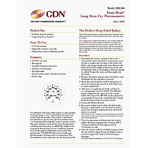 CDN IRL500 Long Stem Fry Thermometer – 12",Silver